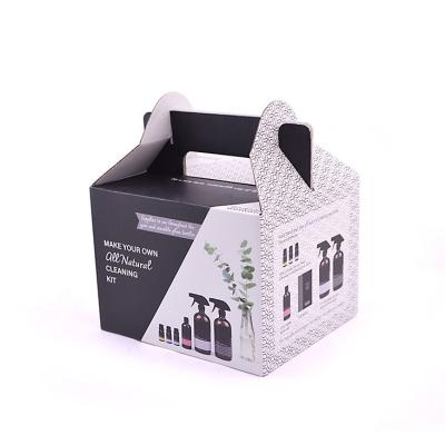 China Recyclable Custom Size Cardboard Boxes , Milk Cardboard Box With Paper Handle for sale