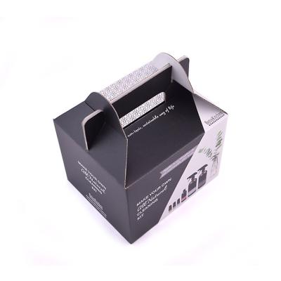 China Recyclable Custom Size Cardboard Boxes , Milk Cardboard Box With Paper Handle for sale