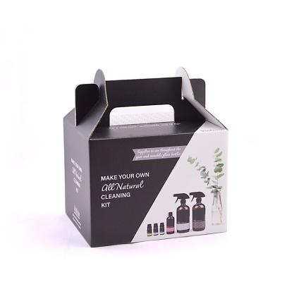 China Recyclable Custom Size Cardboard Boxes , Milk Cardboard Box With Paper Handle for sale