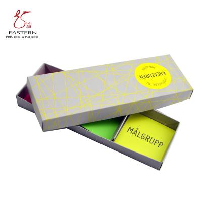 China Lid And Bottom 30mm Thick Printed Cardboard Boxes With Paper Insert for sale