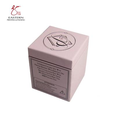 China Beautiful Pink Candle Packaging Box 1250gsm With Paper Insert for sale