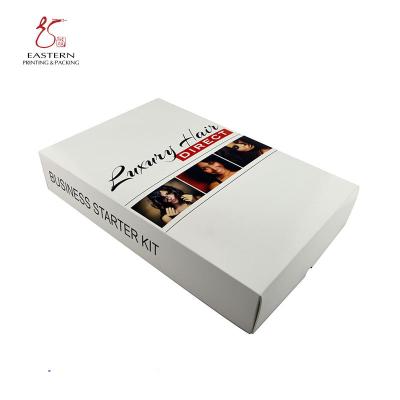 Cina contenitore d'imballaggio del cartone 350gsm di capelli bianchi del tessuto, coperchio e scatola bassa in vendita