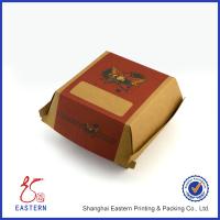 China Custom Kraft Cardboard Hamburger Boxes 350gsm for Fast Food Packaging for sale