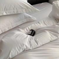 China 100% Cotton White Bed Sheet Set 400TC Hotel Bedding Twin King Size for sale