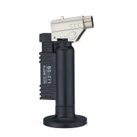 China Windproof Refillable Butane Torch Lighter 1371°C Handheld BBQ Lighter with Safety Switch for sale