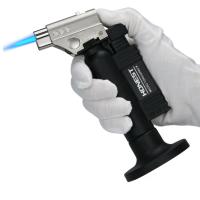 China Windproof Refillable Butane Torch Lighter 1371°C Handheld BBQ Lighter with Safety Switch for sale
