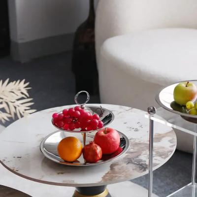 Cina Snack 2 Tier Dessert Tray Hotel Lobby Forniture 2 Tier Dessert Stand in vendita