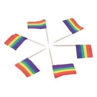 China Eco Friendly Disposable Country Flag Toothpicks Custom Logo ISO9001 8cm for sale