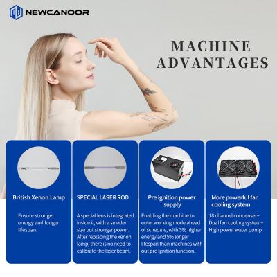 China Verticale Q-Switch ND YAG Laser Tattoo Removal Machine Waterkoeling Te koop