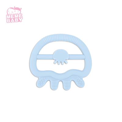 China Brinquedos sensoriais de Teether do bebê do chocalho orgânico Chewable bonito macio recém-nascido de Teether Jellifish do silicone das crianças do presente à venda