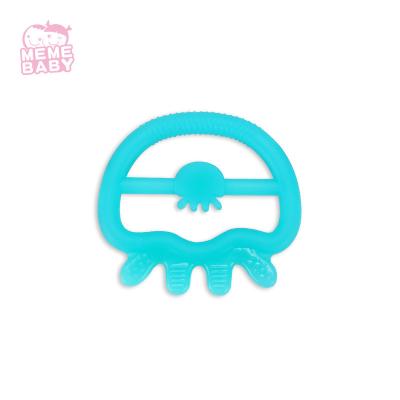 China Brinquedos sensoriais de Teether do bebê do chocalho orgânico Chewable bonito macio recém-nascido de Teether Jellifish do silicone das crianças do presente à venda