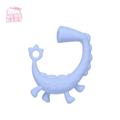 中国 Bpaの幼児のための自由でおかしい恐竜の咀嚼のシリコーンの赤ん坊Teether 販売のため