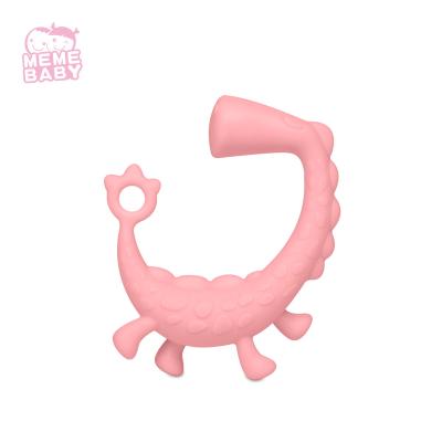中国 Bpaの幼児のための自由でおかしい恐竜の咀嚼のシリコーンの赤ん坊Teether 販売のため