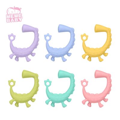 中国 多彩な恐竜の柔らかいシリコーンのTeether Ecoの友好的な詰められた赤ん坊の動物のおもちゃ 販売のため