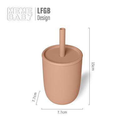 China Klantgerichte de Kop van het Jonge geitjessilicone Opleiding voor het Drinken met de Kop van Dekselsstraw snack toddler baby sippy Te koop