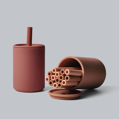 Cina 230℃ Temperature Heat Resistance Drinking Baby Silicone Straw Cup FDA in vendita