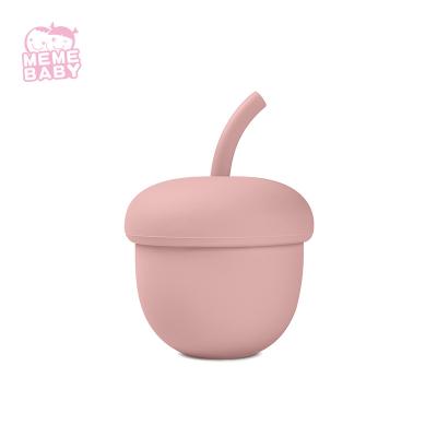 Китай Младенец чашки соломы силикона Smoothie каштана жолудя склонности ребенк с соломой затвора продается