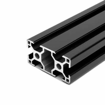 Cina 6063 T3 T5 T8 10mm Black Anodized T Slot Aluminum Alloy Profiles For Economical Sliding Windows in vendita