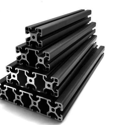 Cina Black Anodized 4040 Industrial Frame Material T Slot Extruded Aluminum Profile 40X40 in vendita