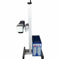 China Portable PET Bottle Laser Marking Machine 0.01mm Accuracy Fiber Laser Engraver for sale