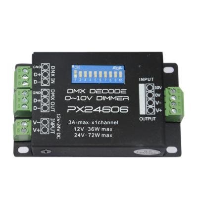 China Constant Voltage 3A 1 Channel 1-10V LED DMX Decoder for sale