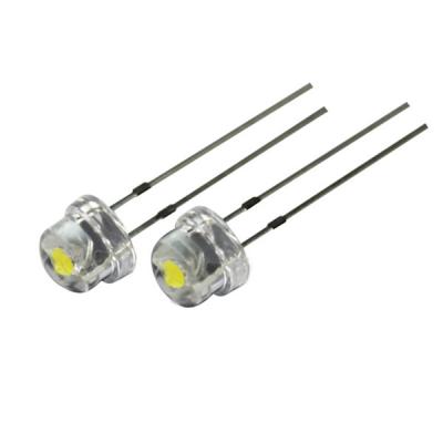 China Super Bright 5mm Straw Hat LED Diode With Flange for sale