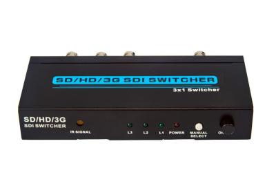China 3 Way 3G HD SDI Video Switcher 3 Input 1 Output With 3Gbps Frequency Bandwidth for sale