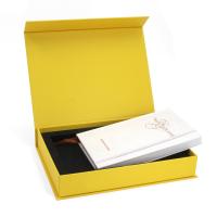 China Customized Luxury Rigid Magnetic Notebook Gift Box Packaging With EVA Foam Insert for sale