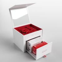 China Custom Logo 2 Layer Artificial Cardboard Paper Flower Gift Boxes for sale