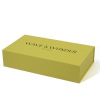 China Customizable Yellow Folding Foldable Magnetic Lid Gift Packaging Box for sale