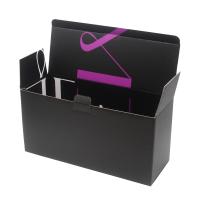 China Custom Empty Black Paper Shoe Packaging Boxes With Logo Packaging for sale