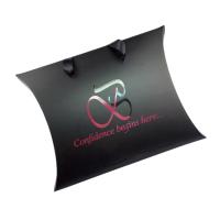 China Custom Printed Paper Pillow Boxes With Handle , Personalised Packaging Boxes for sale