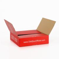 China Red Corrugated Cardboard Packaging Box ，Reusable Custom Printed Corrugated Boxes for sale