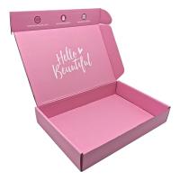 China Custom Corrugated Packaging Box / Matt Pink Shipping Subscription Box for sale