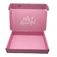 China Custom Corrugated Packaging Box / Matt Pink Shipping Subscription Box for sale