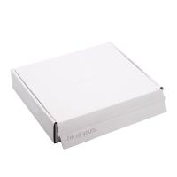 China Custom Logo Printing White Flat Postal Box Self Seal Shipping Boxes for sale