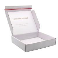 China Custom Logo Printing White Flat Postal Box Self Seal Shipping Boxes for sale