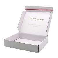 China Custom Logo Printing White Flat Postal Box Self Seal Shipping Boxes for sale