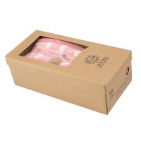 China Custom Logo Printed Empty Shoe Slippers Box Packaging With Clear Window for sale