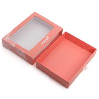 China Custom Logo Printed Pull Out Sleeve Slide Drawer Box Packaging With Window for sale