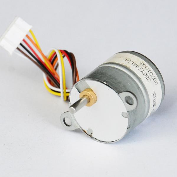 Quality 25mm Geared Stepper Motor 1:10 reduction ratio Low Noise Permanent Magnet for sale