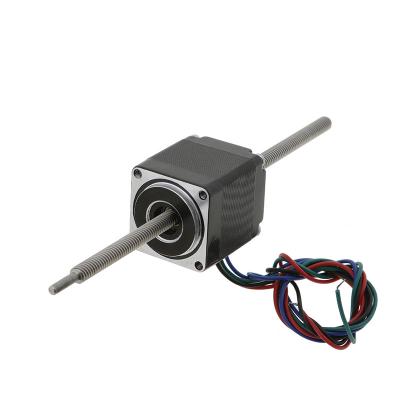 China Nema11 28mm Linear Stepper Motor Through Type Linear Stepper Motor With Screw TR5 TR6 1.8° for sale