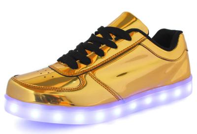 China Dancing LED Shoes with TPR Sole and PU Leather Upper for sale
