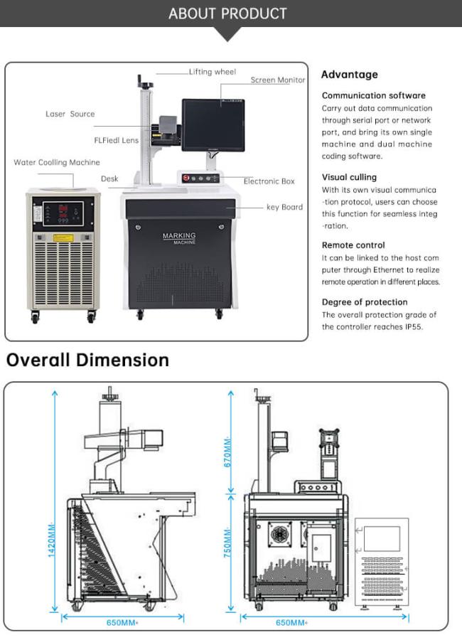 UV Laser Coding Machine front view