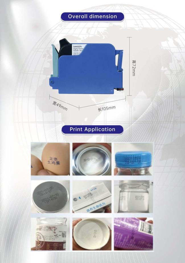 COTAJET printer in use showing sample printing on various surfaces