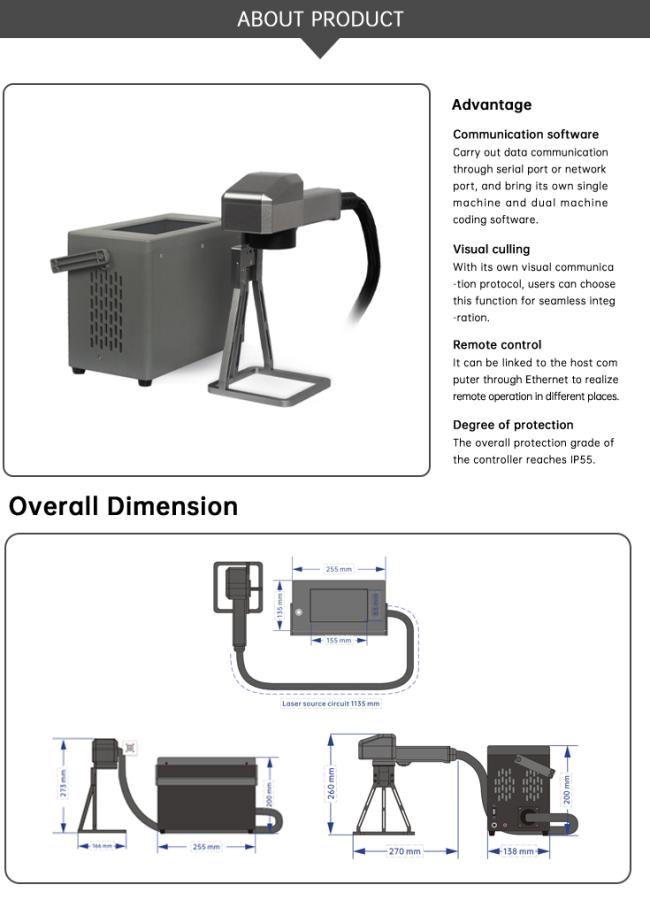 CL800D Handheld Fiber Laser Marking Machine front view