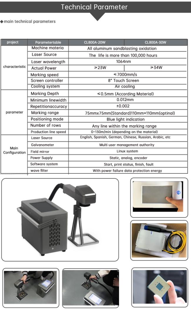 CL800D Laser Marking Machine in operation