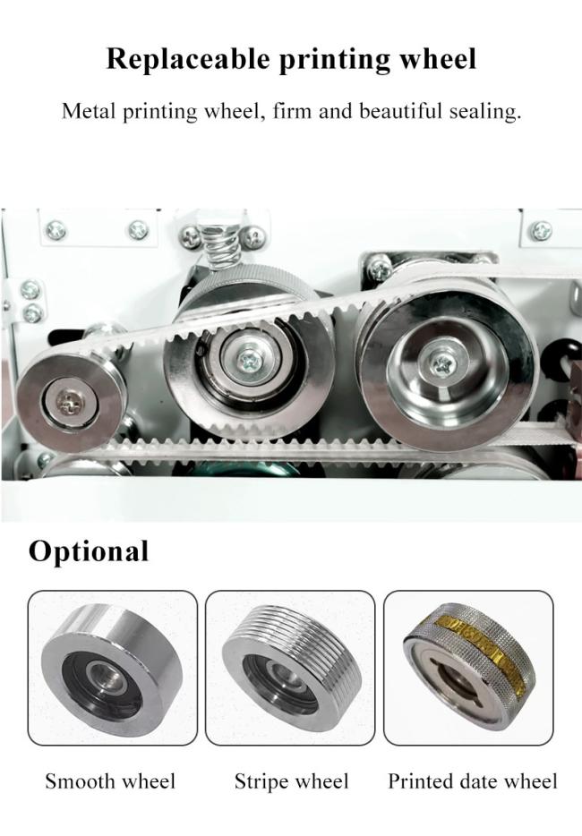 Close-up of sealing mechanism on CSM-510 machine