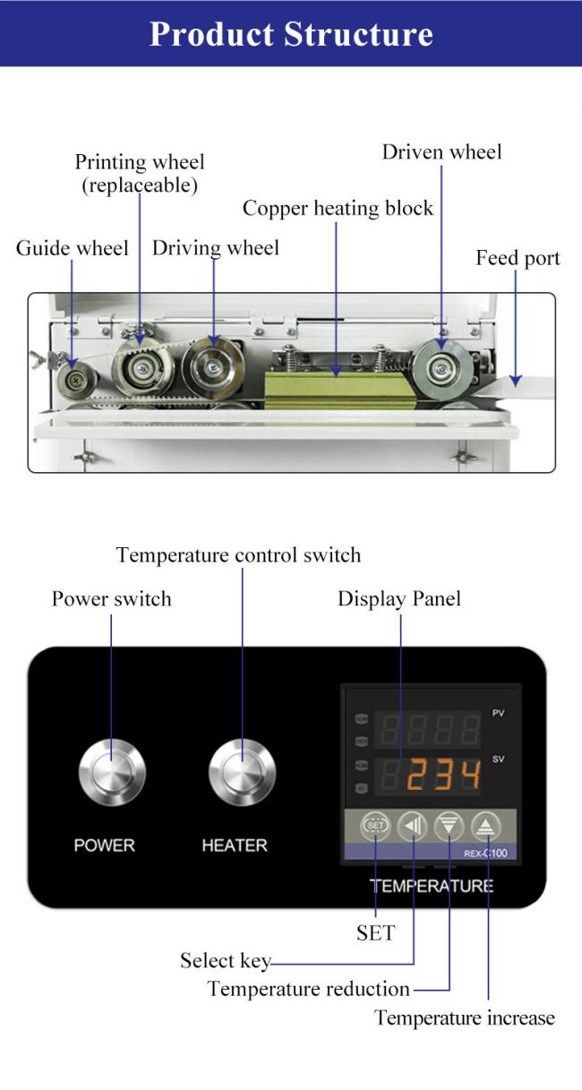 CSM-510 in operation sealing plastic bags