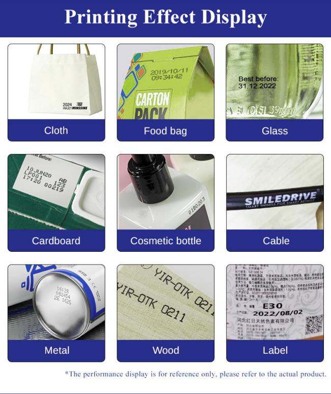Conveyor with inkjet coding printer - detailed view of conveyor belt